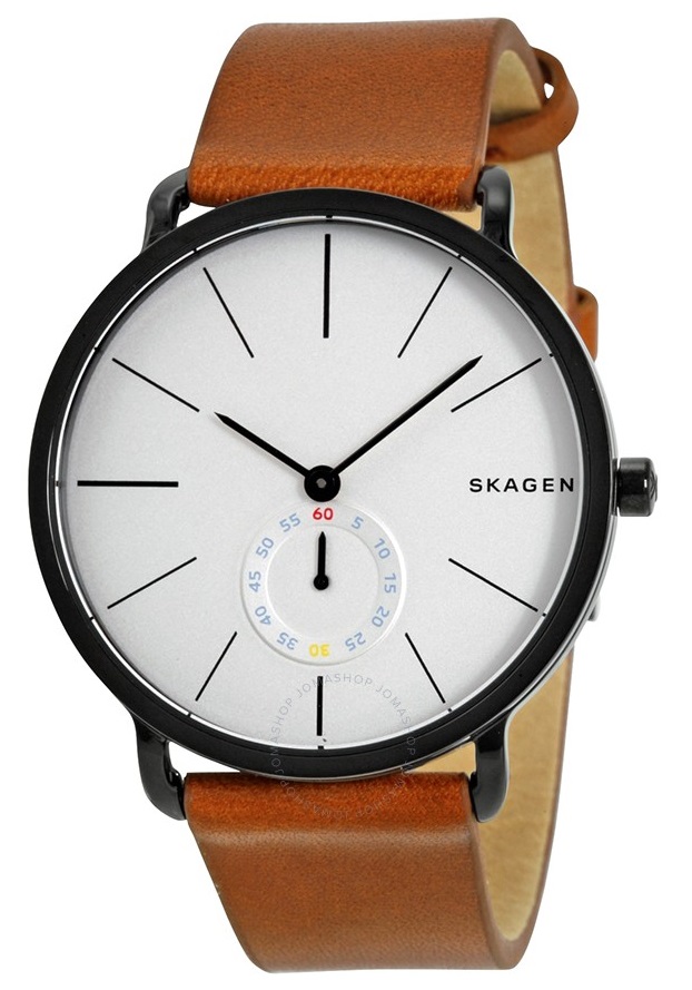 Skagen Denmark Hagen 40mm White Dial Brown Leather Men's Watch SKW6216 ... Skagen Denmark Hagen 40mm White Dial Brown Leather Men's Watch SKW6216 ...